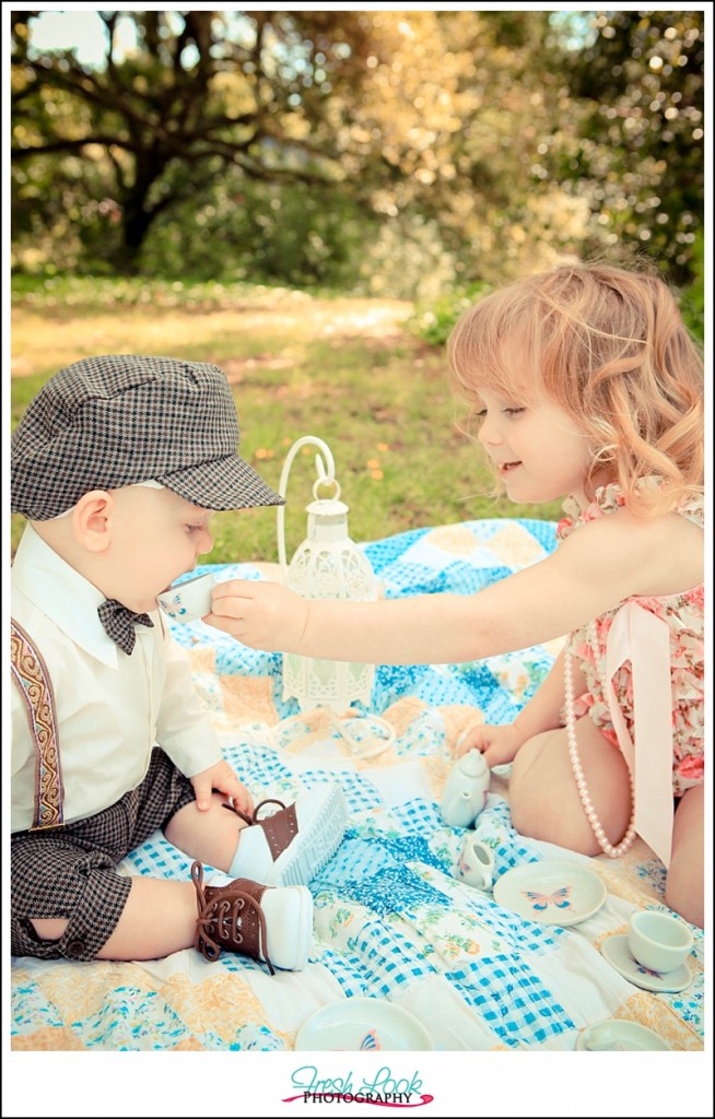 Garden Tea Party | Vintage Kids Session - JudithsFreshLook.com
